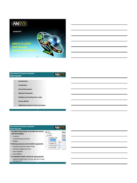 Ansys Fluent Heat Transfer Steady Computations Pdf Heat Transfer Thermal Conduction