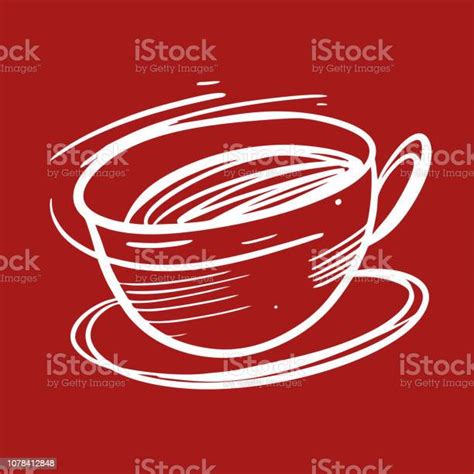 커피 컵 손으로 그린 벡터 일러스트입니다 메뉴 보드 포스터 배너 디자인입니다 Eps 8 0명에 대한 스톡 벡터 아트 및 기타