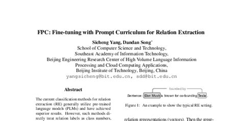 Fpc Fine Tuning With Prompt Curriculum For Relation Extraction Acl