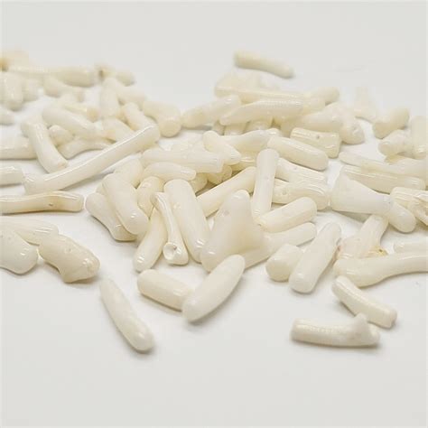 모크 재료방 2차 리오더 아이보리 산호 길쭉 칩석 1개 위시버킷