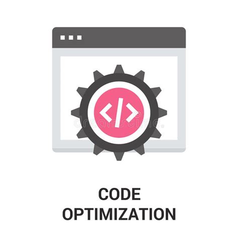 Code Optimization Flat Icon Design Concept Stock Vector Illustration