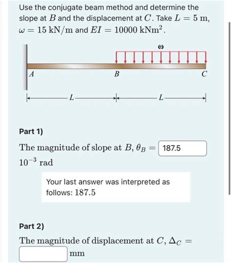 Solved Use The Conjugate Beam Method And Determine The Slope Chegg