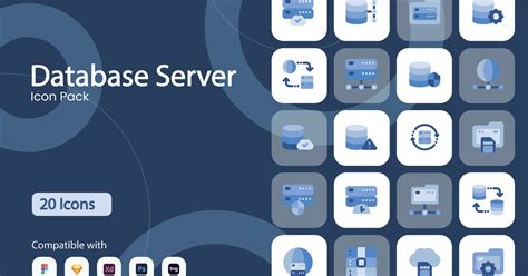 Database Server Icon Pack Icons Objects Ft Database And Data Envato