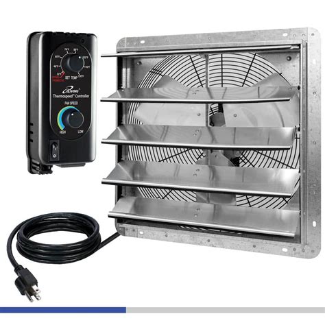 ILIVING 20 In Wall Mounted Shutter Exhaust Fan Automatic Shutter