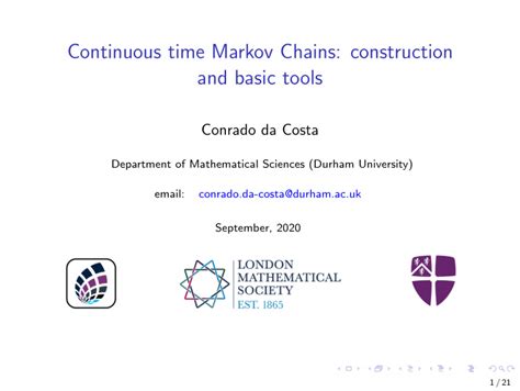 Ppt Continuous Time Markov Chains Construction And Basic Tools Conrado Powerpoint