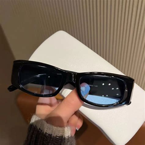 Palm Angles Letter Concave Shape Decoration Womens Small Square Glasses