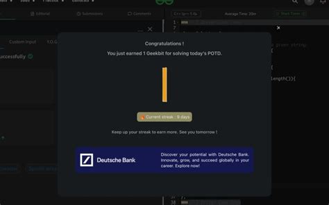 21daycodingchallenge Geekstreak2024 Geeksforgeeks Deutschebank