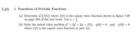 Solved 5 Pts 3 Transform Of Periodic Functions A Chegg Com
