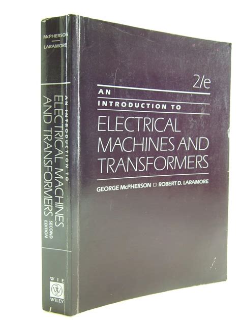 An Introduction To Electrical Machines And Transformers Buy Online At