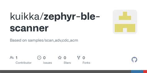 Github Kuikkazephyr Ble Scanner Based On Samplesscanadvcdcacm