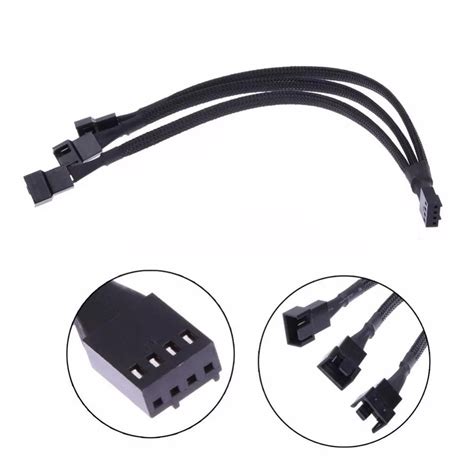 【24h出貨】風扇延長分接擴充線材 蛇網編織 小4pin 1分2／1分3／1分4 Pwm 線長27公分包含接頭 蝦皮購物