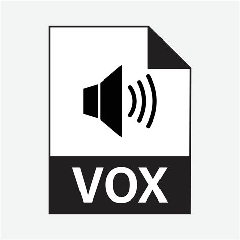 Vox Audio File Format Icon Vector 20126549 Vector Art At Vecteezy