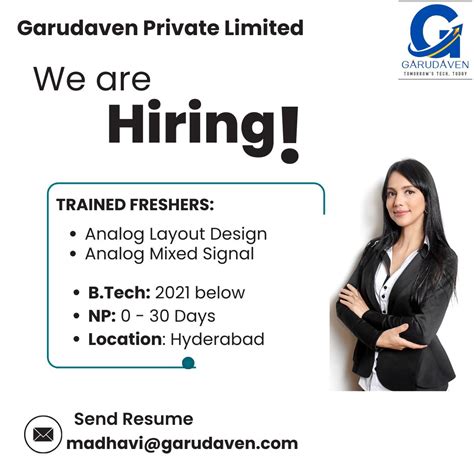 Were Hiring Trained Analog Layout Design Engineer 🚀 Garudaven