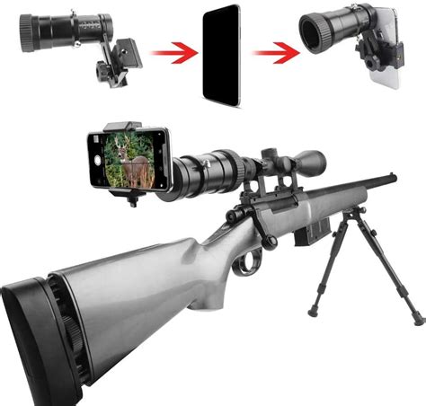 SOLOMARK Rifle Scope Smartphone Adapter Quick Telescopic Focus Adjuster And Wrap Gun Scope Out