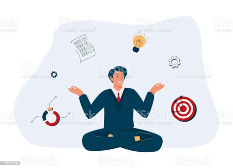 작업을 완료하거나 비즈니스 목표 시간 관리를 달성하기 위해 자기 훈련 또는 자기 통제 골 스포츠 장비에 대한 스톡 벡터 아트 및