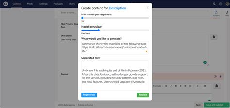 Umcontentcreator Ai Powered Umbraco Plugin For Text Generation