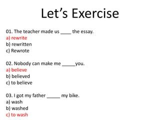 Causative Verbs PPTX