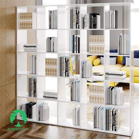 Стеллаж для дома на 25 ячеек полка для книг Офисный стеллаж ДСП