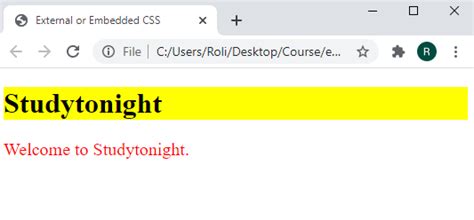 Add Css Into Html Studytonight