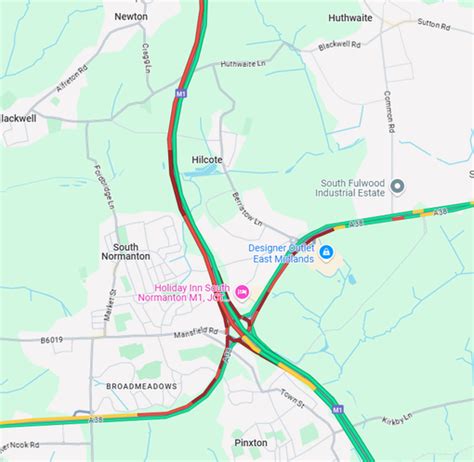 A38 Updates As Collision Causes Long Delays Near Junction 28 Of M1 For
