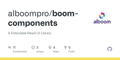 github alboompro boom components a extensible react ui library
