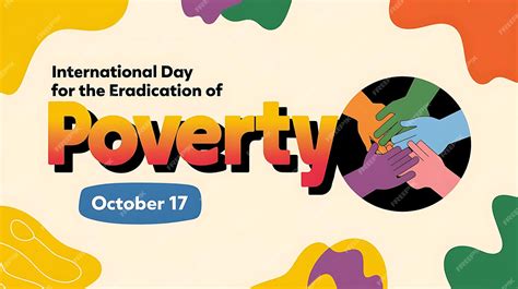 International Day For The Eradication Of Poverty Poster Vector Image Illustration Premium Ai