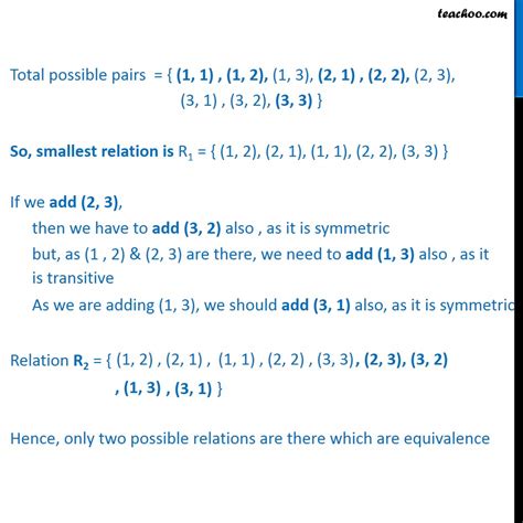 Example 48 Show Number Of Equivalence Relation In {1 2 3}