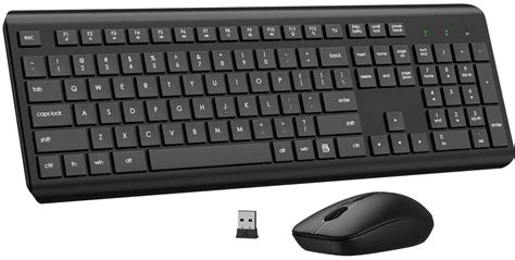 Wireless Keyboard And Mouse Combo Full Size Silent Ergonomic Keyboard