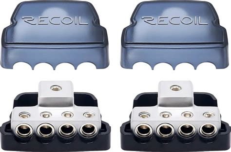 Joinfworld 4 Way Power Distribution Block Car Audio 0 2 4 Gauge Input 4 8 10 Gauge