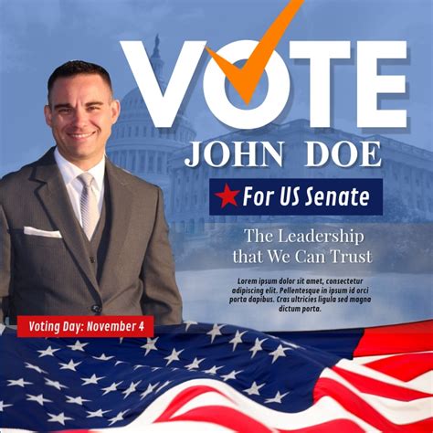 Election Campaign Instagram Post Template Postermywall