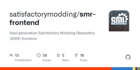 Github Satisfactorymodding Smr Frontend Next Generation Satisfactory Modding Repository Smr
