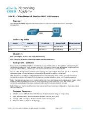 Exploring Ethernet MAC Addresses In Network Devices Course Hero