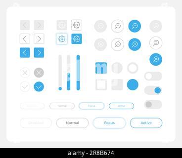 Multiple Buttons Ui Elements Kit Stock Vector Image Art Alamy