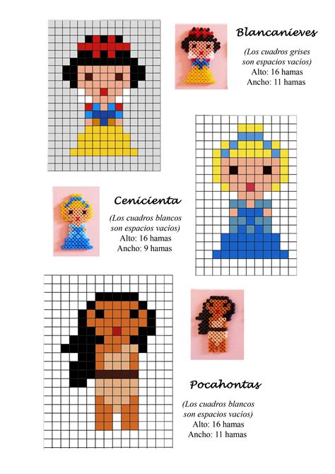 Cuentas De Hierro Hama Beads De Disney Plantillas Hama Beads Punto
