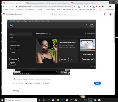 Solved P Photoshop Top Menu Bar Is Missing File Edit Adobe Community 12121369