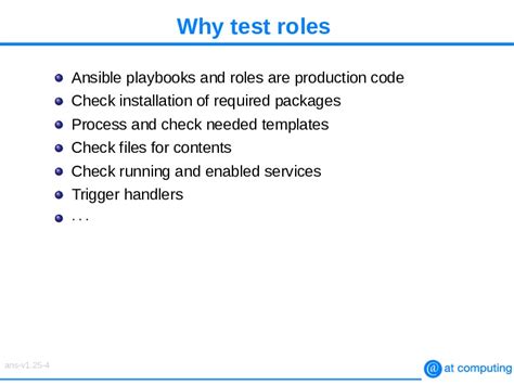 Testing Ansible Roles With Molecule Speaker Deck