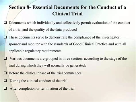 Ich Gcp Guidelines For Conduct Of Trial Pptx