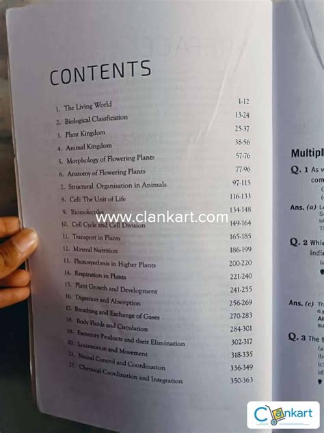 Buy Ncert Examplar Biology Class 11th Book In Excellent Condition At