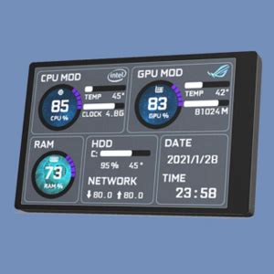Amazon Com Inch IPS USB Mini Screen Computer Temperature Display Screen PC CPU HDD