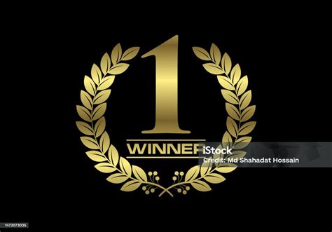 황금 넘버원 아이콘 수상 챔피언 우승자 성공 개념 추상 로고 기호 벡터에 대한 스톡 벡터 아트 및 기타 이미지 벡터 개