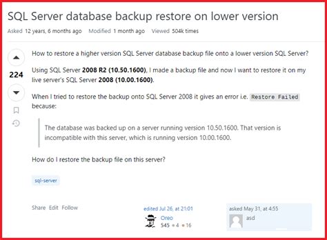 How To Migrate Sql Server Database To Lower Version And Restore