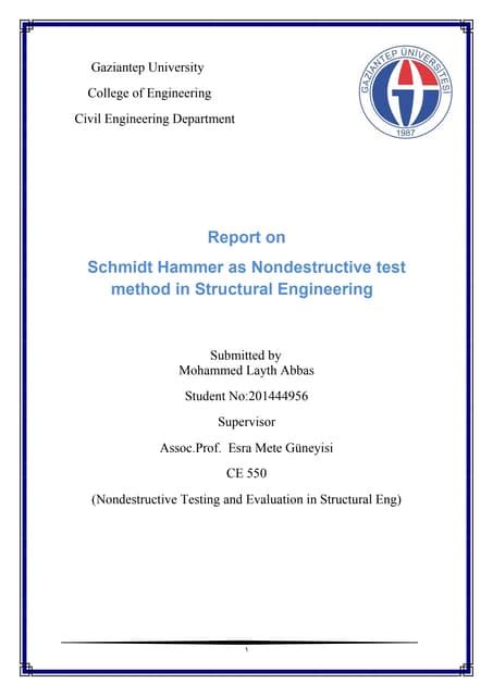 Schmidt Hammer As Nondestructive Test Method In Structural Engineering Pdf