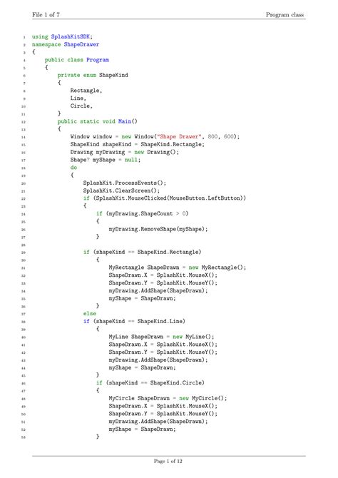 SOLUTION 4 1p Drawing Program Multiple Shape Kinds Submission Studypool