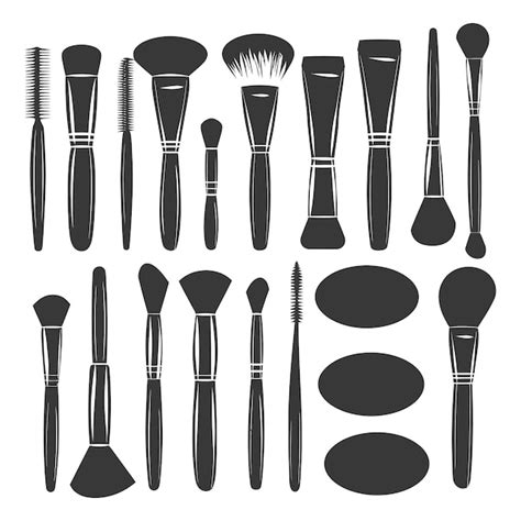 Premium Vector Silhouette Makeup Tool And Equipment Black Color Only