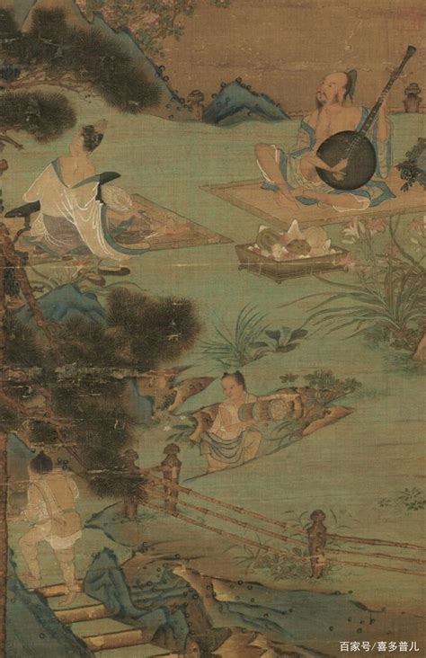 石渠宝笈三编延春阁著录《停琴摘阮图》百科ta说