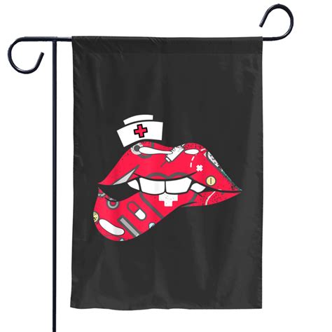 Nurse Biting Lip Sexy Nursing Nurse Biting Lip Sexy Nursing Garden Flags Sold By Doy Phelan