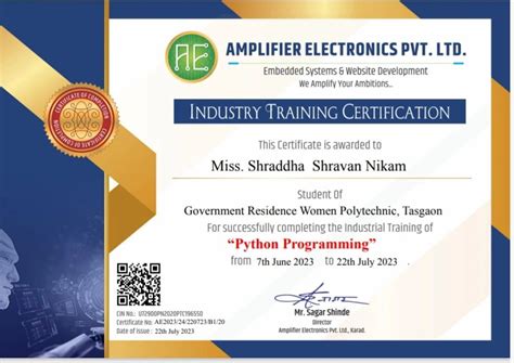 Shraddha Nikam On Linkedin Im Excited To Share That I Have Completed My Internship From Amplifier