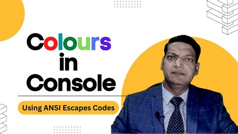 Colours In Console In Java Using Ansi Color Codes Youtube