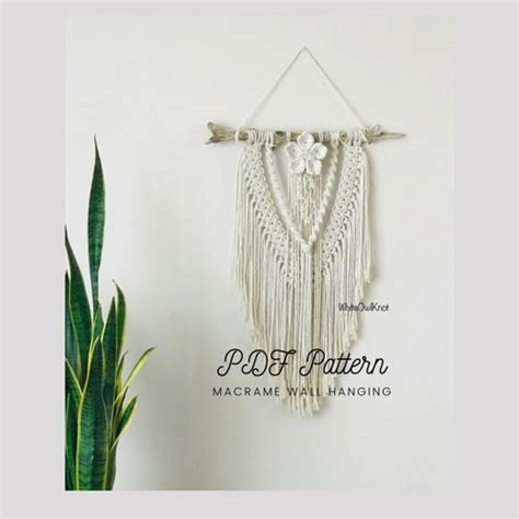 PDF Pattern Macrame Wall Hanging Macrame DIY Pattern For Etsy