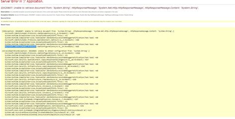 Getting Error While Integrating Azure Openid Connect
